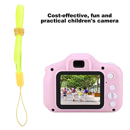 Mxzzand Kid Video Camera Mini Portable 2.0 inch IPS Color Screen Children's Digital Camera Gifts HD 1080P Camera (Pink)