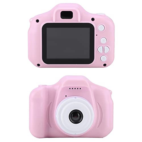 Mxzzand Kid Video Camera Mini Portable 2.0 inch IPS Color Screen Children's Digital Camera Gifts HD 1080P Camera (Pink)