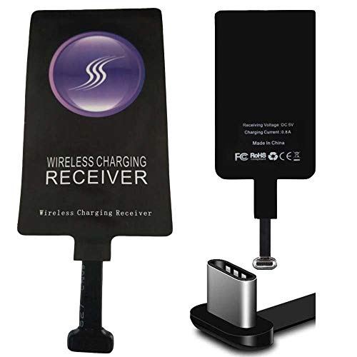 XYX Type C Qi Wireless Charger Receiver Charging Adapter Compatible with Samsung LG Motorola Sony Alcatel All Android Device Type-C