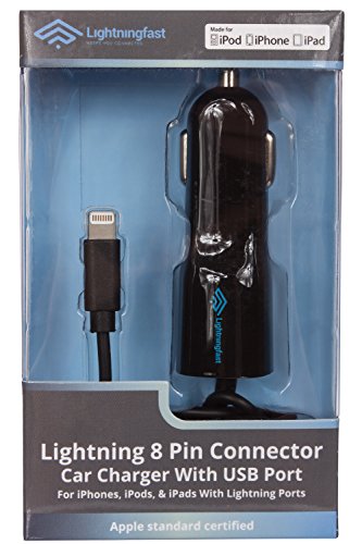 Apple Certified iPhone Car Charger Adapter - 3.1a Rapid Power - for Car Charger iPhone 14 Car Charger Pro Max Plus 13 Mini 12 11 X - Lightning Cable & USB Dual Charge - Wireless Car Accessories