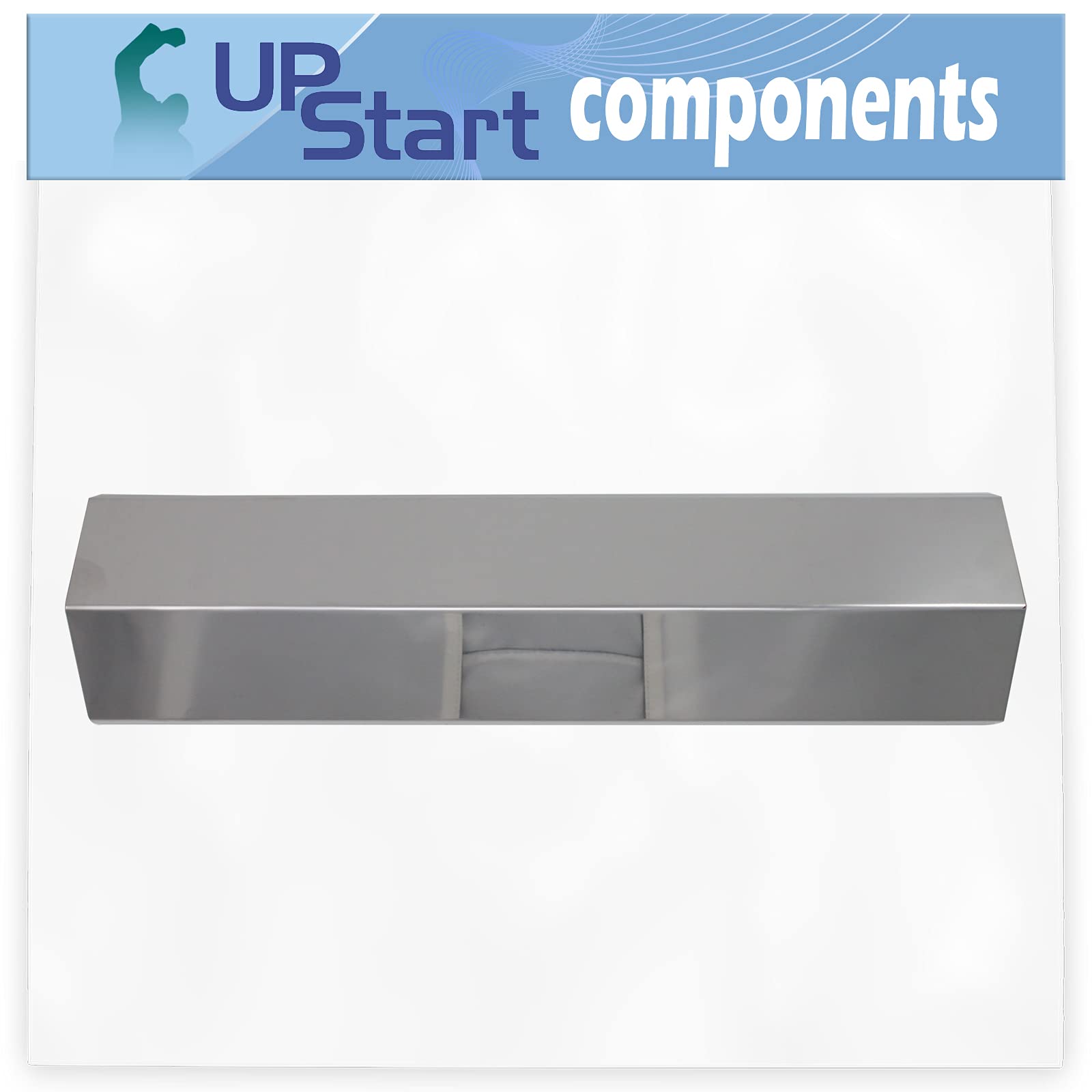 2-Pack BBQ Grill Heat Shield Plate Tent Replacement Parts for Aussie 6804 - Compatible Barbeque Stainless Steel Flame Tamer, Guard, Deflector, Flavorizer Bar, Vaporizer Bar, Burner Cover 15"