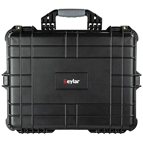 Eylar Large 20.62" Protective Camera Case Water and Shock Resistant w/Foam (Black)