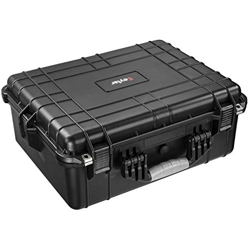 Eylar Large 20.62" Protective Camera Case Water and Shock Resistant w/Foam (Black)
