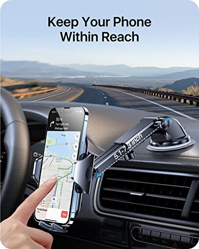 andobil Phone Mount for Car (Bumpy Roads Friendly) Cell Phone Holder Car β Easy Clamp Hands-Free Universal β Fit for Dashboard-Windshield-Vent iPhone 14 13 12 Pro Max, Samsung Galaxy S23 All Phones