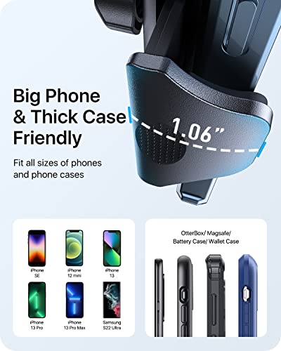 andobil Phone Mount for Car (Bumpy Roads Friendly) Cell Phone Holder Car β Easy Clamp Hands-Free Universal β Fit for Dashboard-Windshield-Vent iPhone 14 13 12 Pro Max, Samsung Galaxy S23 All Phones