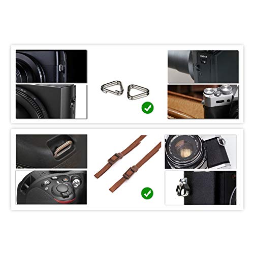TARION Camera Shoulder Neck Strap Vintage Belt for All DSLR Camera Nikon Canon Sony Pentax Classic White and Brown Weave