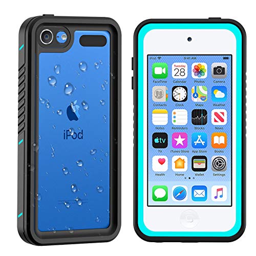 iPod 5 iPod 6 iPod 7 Waterproof Case, Re-Sport Shockproof Dirtproof Snowproof Full-Body Protective Case Cover Built-in Screen Protector Compatible iPod Touch 5th/6th/7th (Blue)