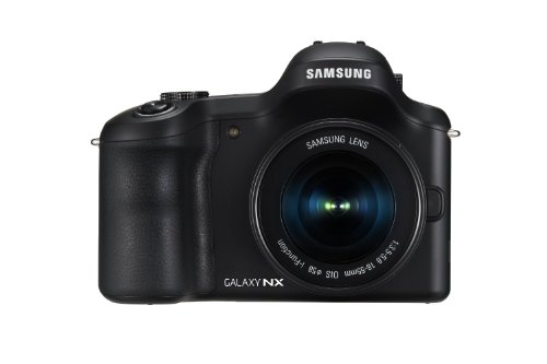 Samsung Galaxy NX EK-GN120ZKAXAR Galaxy Wireless Smart Android 4G Camera 20.3MP Mirrorless Digital Camera with 4.8-Inch LCD with 18-55mm OIS Lens (Black)
