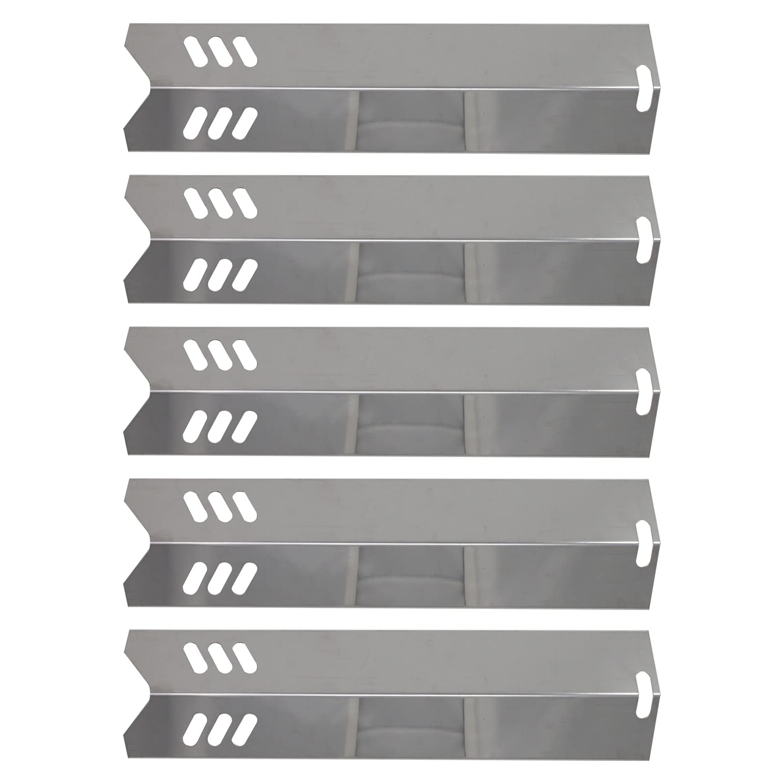 5-Pack BBQ Grill Heat Shield Plate Tent Replacement Parts for Better Homes & Gardens Grill GBC1362W - Compatible Barbeque Stainless Steel Flame Tamer, Flavorizer Bar, Vaporizer Bar, Burner Cover 15"