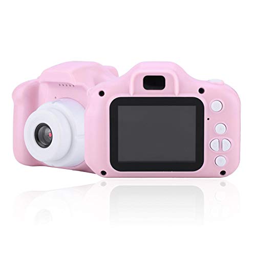 Multi-Language X2 Mini Portable 2.0 inch IPS Color Screen Children's Digital Camera HD 1080P Camera with Photo/Video Function for Children (Pink)