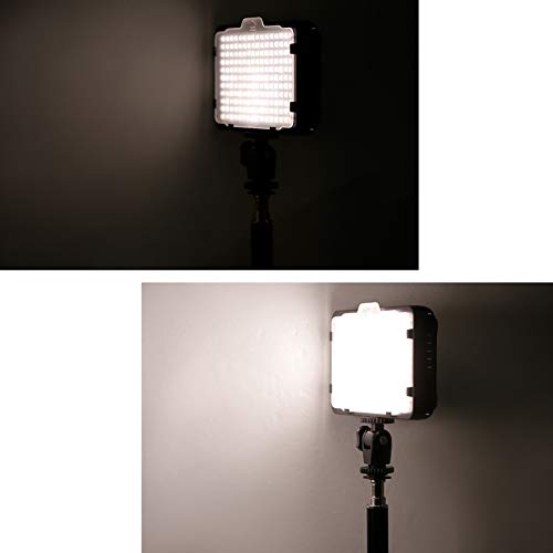 Neewer Dimmable 176 LED Video Light with 2-Pack 2600mAh Li-ion Battery and Dual USB Battery Charger Lighting Kit for Canon, Nikon and Other Digital SLR Cameras for Photo Studio Video Shooting