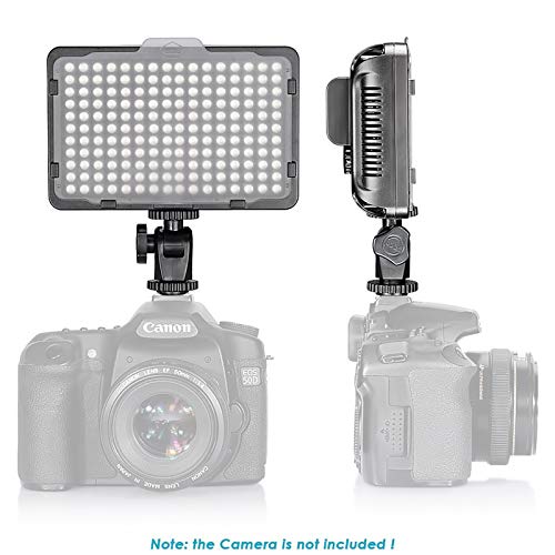Neewer Dimmable 176 LED Video Light with 2-Pack 2600mAh Li-ion Battery and Dual USB Battery Charger Lighting Kit for Canon, Nikon and Other Digital SLR Cameras for Photo Studio Video Shooting