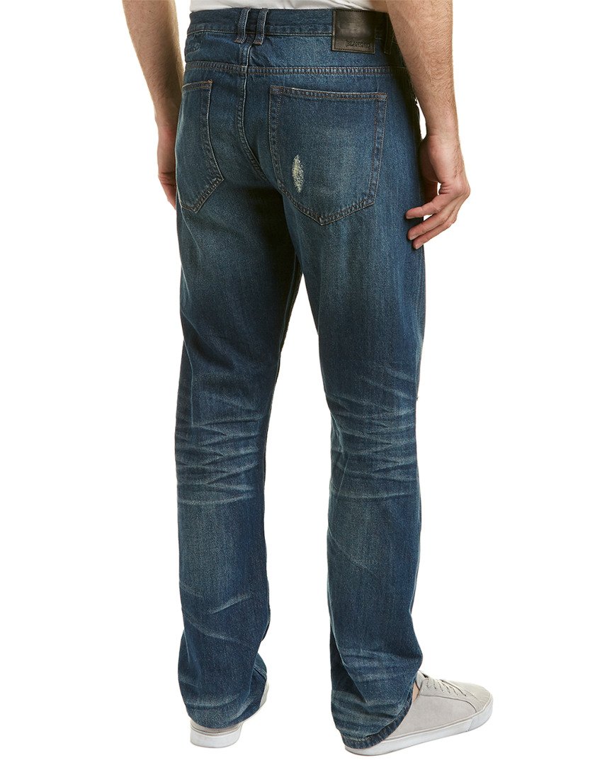 [Blank NYC] Mens Double Fisting Slim Fit Jeans, Blue, 30W x 32L