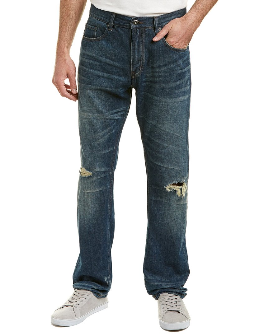 [Blank NYC] Mens Double Fisting Slim Fit Jeans, Blue, 29W x 33L