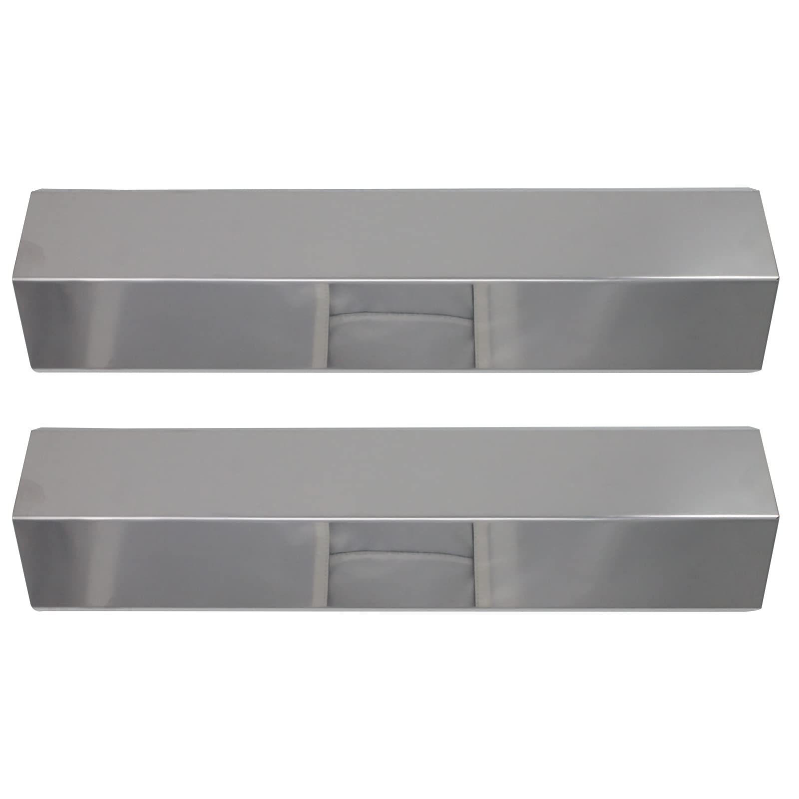 2-Pack BBQ Grill Heat Shield Plate Tent Replacement Parts for Brinkmann 810-9419 - Compatible Barbeque Stainless Steel Flame Tamer, Guard, Deflector, Flavorizer Bar, Vaporizer Bar, Burner Cover 15"