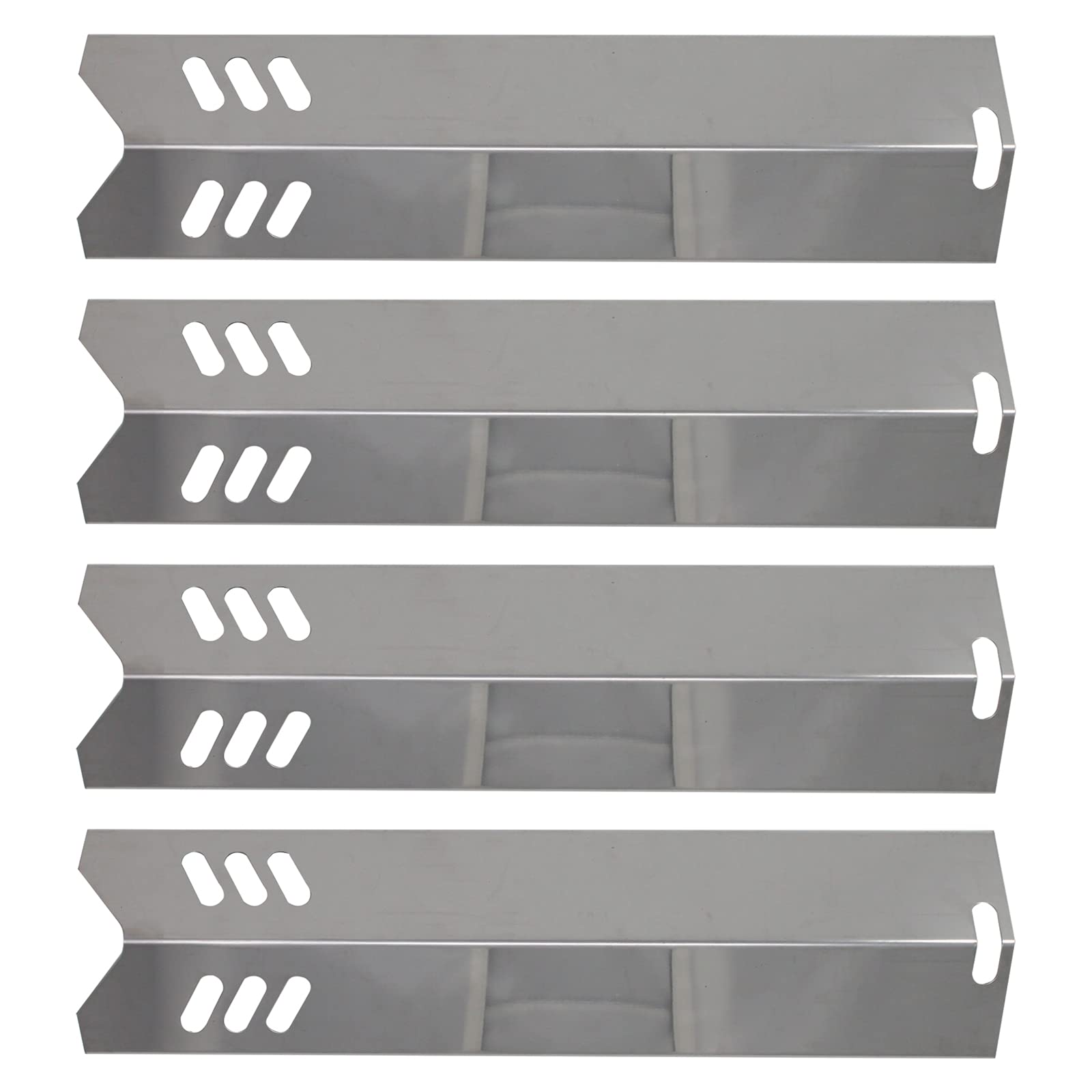 4-Pack BBQ Grill Heat Shield Plate Tent Replacement Parts for Backyard Classic BY14-101-001-04 - Compatible Barbeque Stainless Steel Flame Tamer, Flavorizer Bar, Vaporizer Bar, Burner Cover 15"