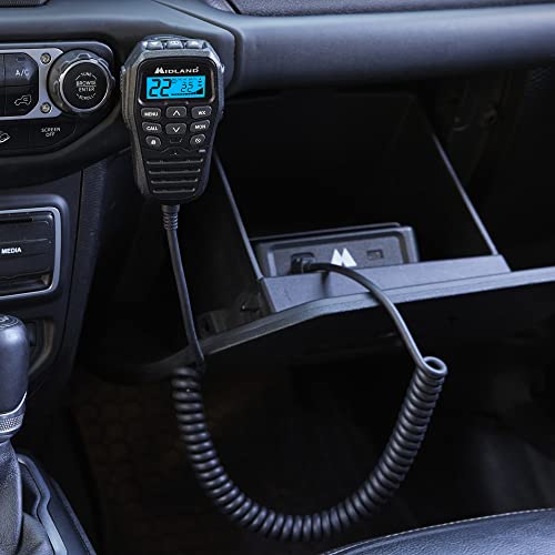 Midland - MXT575 Micromobile - 50 Watt GMRS Radio - Two Way Radio - NOAA Weather Scan & Alert - 15 High Power GMRS Channels - Fully Integrated Control Mic