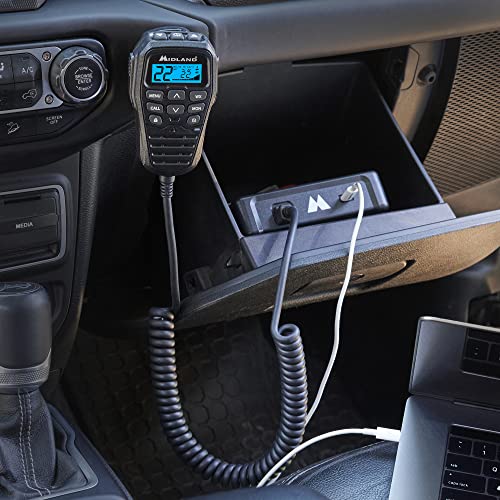 Midland - MXT575 Micromobile - 50 Watt GMRS Radio - Two Way Radio - NOAA Weather Scan & Alert - 15 High Power GMRS Channels - Fully Integrated Control Mic