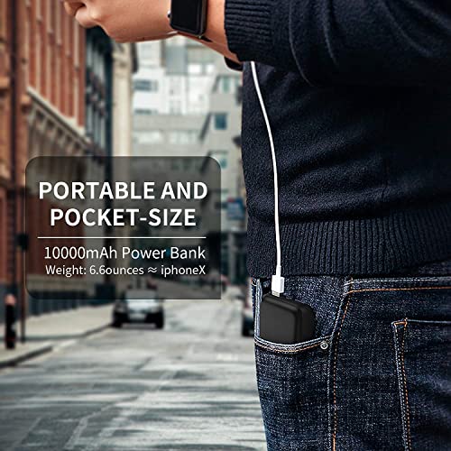 MRBIU 5v 2a Heated Vest Battery Pack,Micro Power Bank 10000mah for Heated Jacket,Dual USB LCD Display Portable Charger,External Battery for iPhone, Android etc.