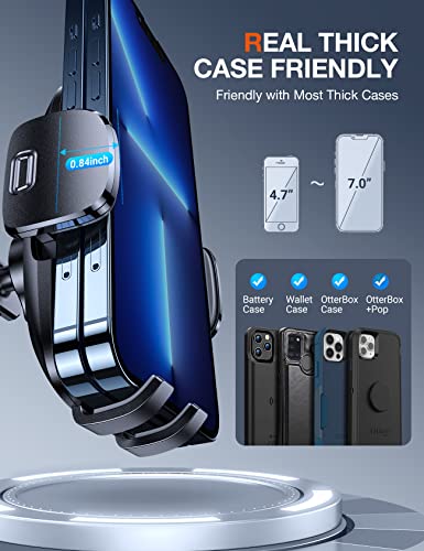 TORRAS Silicone Phone Mount for Car [Anti-Slip & Anti-Scratch] Cell Phone Holder Mount [Thick Case Friendly] Universal for Dashboard Air Vent Windshield iPhone 14 13 12 Pro Max Samsung Galaxy S22