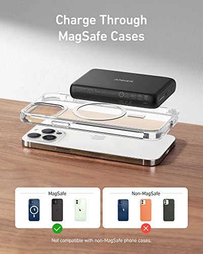 Anker 521 Magnetic Battery (PowerCore Magnetic 5K), 5000 mAh Magnetic Wireless Portable Charger with USB-C Cable, for iPhone 13 / 13 Pro / 13 Pro Max / 13 Mini / 12 / 12 Pro / 12 Pro Max / 12 Mini
