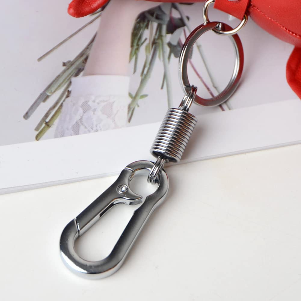 SEADEAR French Bulldog Keychain, PU Leather Dog Keychain with Metal Ring Car Key Ring Pendant Bag Pendant Car Pendant fit for Wallet Handbag Backpack Yellow