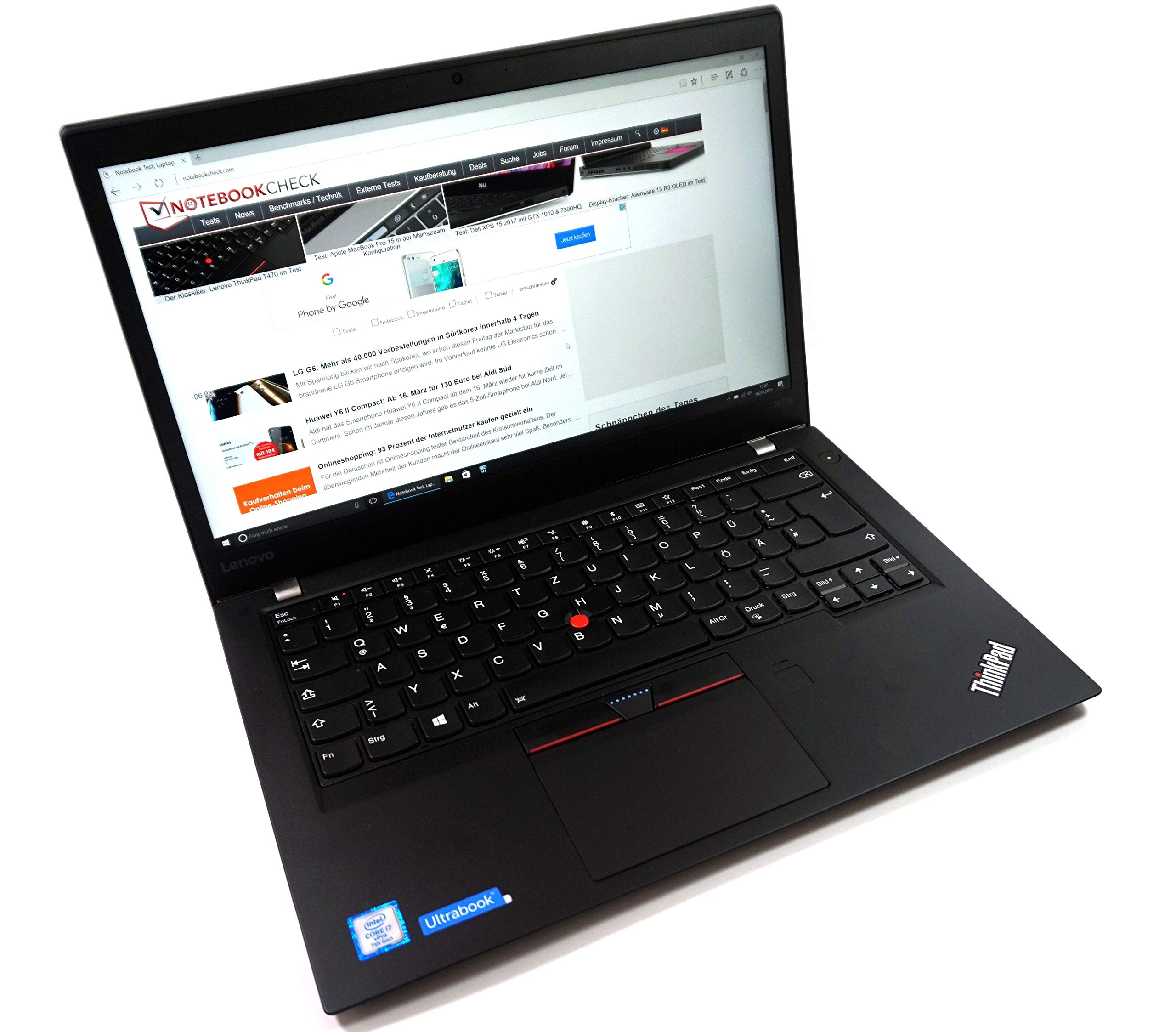 Renewed Lenovo Thinkpad T470 Business-Ready Ultrabook i7-7600U 8GB RAM 240GB SSD Windows 10 14" 1366x768 Webcam With 30 Days Return, 90 Days Exchange Warranty
