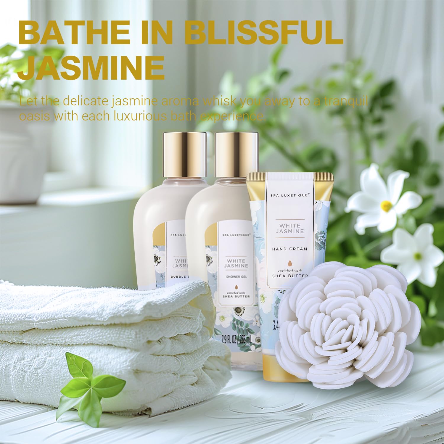 Spa Gift Baskets, Spa Luxetique Spa Gifts for Women, 15pcs Spa Gift Set Includes Bath Bombs, Essential Oil, Hand Cream, Bath Salt and Luxury Tote Bag, Gift for Women