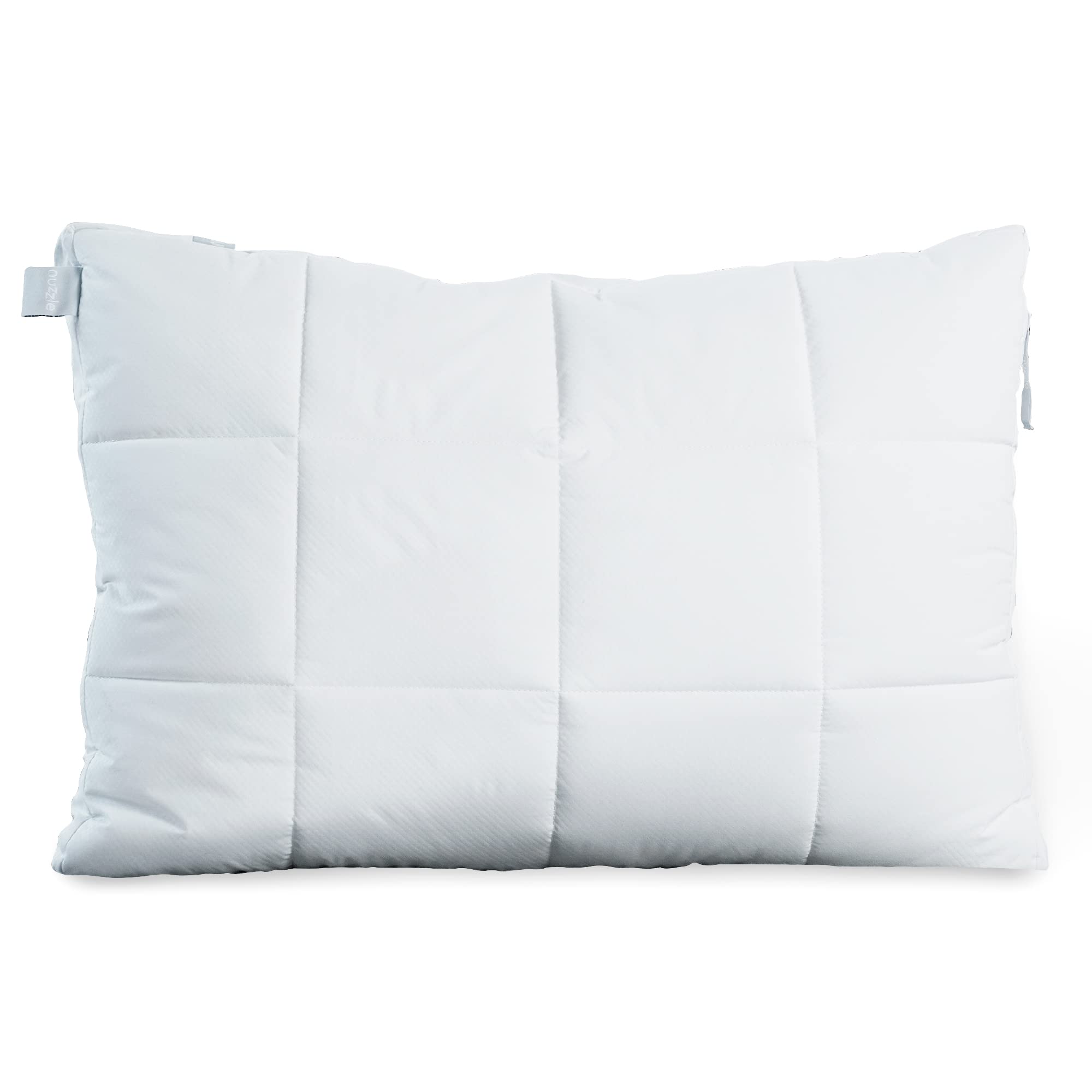 Nuzzle AS-SEEN-ON-TV Bed Pillow for Sleeping - Ultra Cool and Comfortable - Two Adjustable Inner Layers for Comforting Support - Perfect for Side, Back, and Stomach Sleepers - 100% Machine Washable