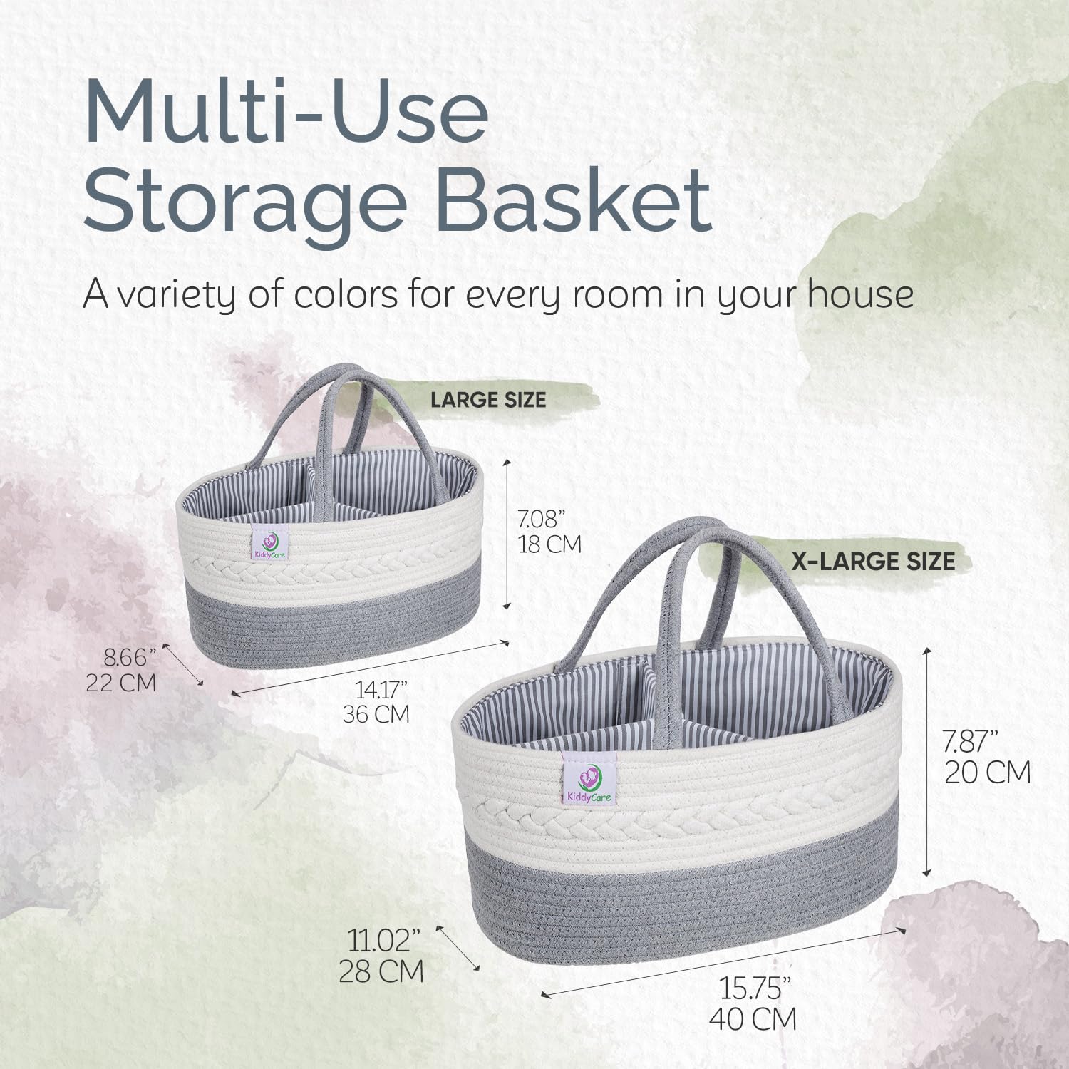 KiddyCare Diaper Caddy Organiser Grey Regular Size