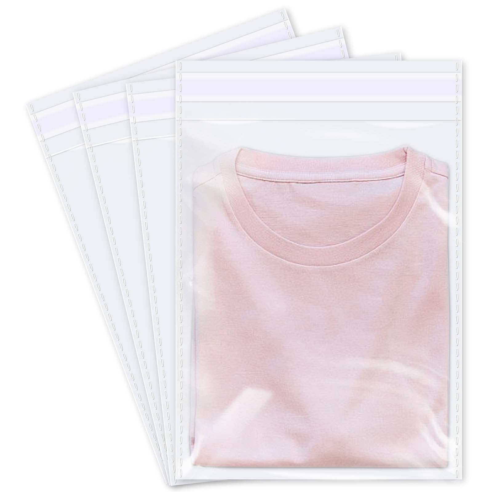 500 Pcs -9" x 12" Clear Plastic Cellophane Bags-Resealable Self Sealing Cello Poly Bags for A4, Letter Sized Documents, Marketing Materials, Clothes