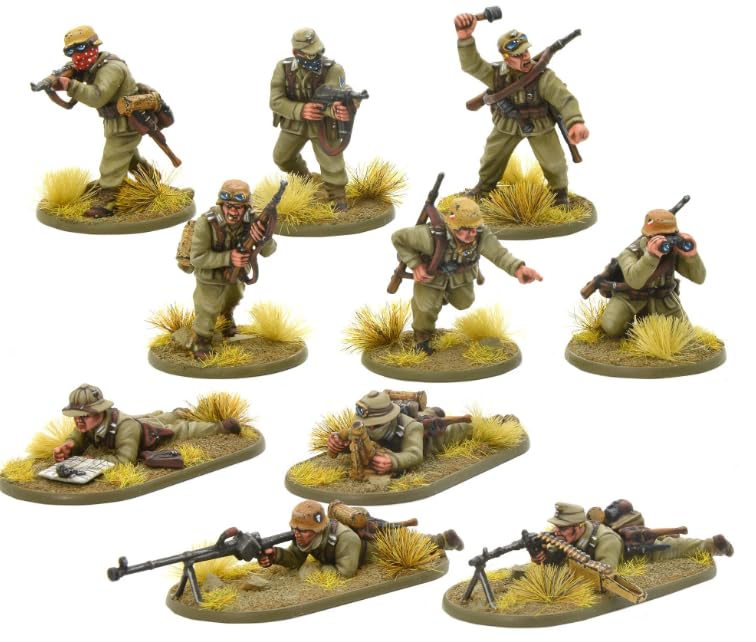 Bolt Action Afrika Korps German Grenadiers Western Desert 1:56 WWII Military Wargaming Plastic Model Kit