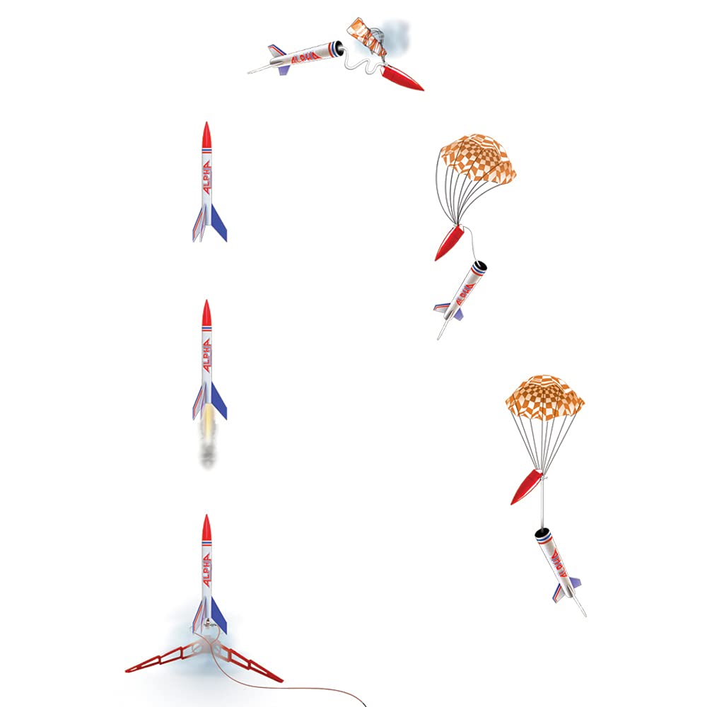 Estes - 1756 Alpha Flying Model Rocket Bulk Pack (Pack of 12) | Intermediate Level Rocket Kit |Soars up to 1000 ft. | Step-by-Step Instructions | Science Education Kits | Great for Teachers, Youth Group Lead