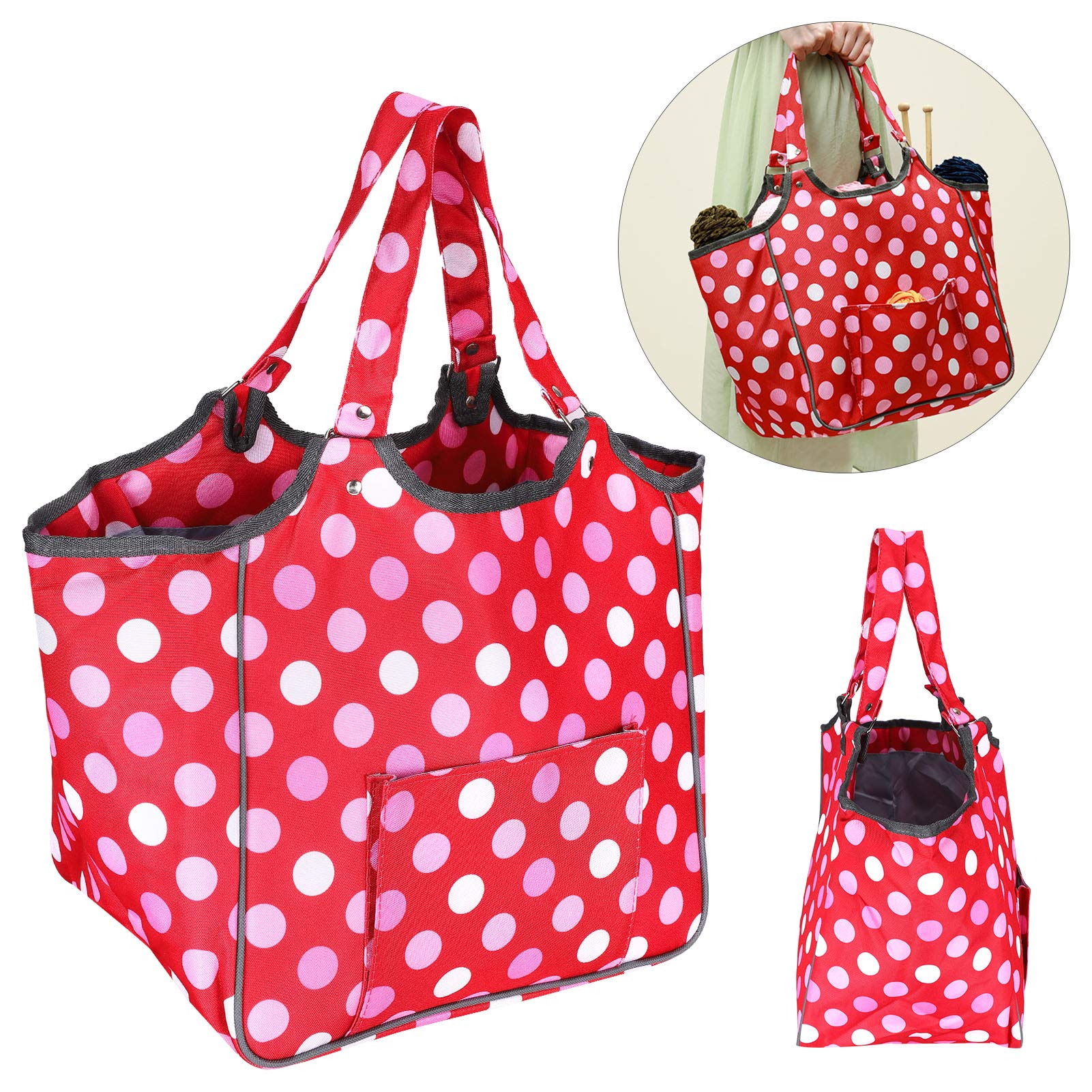 GLOGLOW Knitting Tote Bag, Sewing Machine Carrying Case Household Finishing Storage Tote Bag Portable Dustproof Handbag Knitting Tote Bag Sewing ToolsYarn Storage