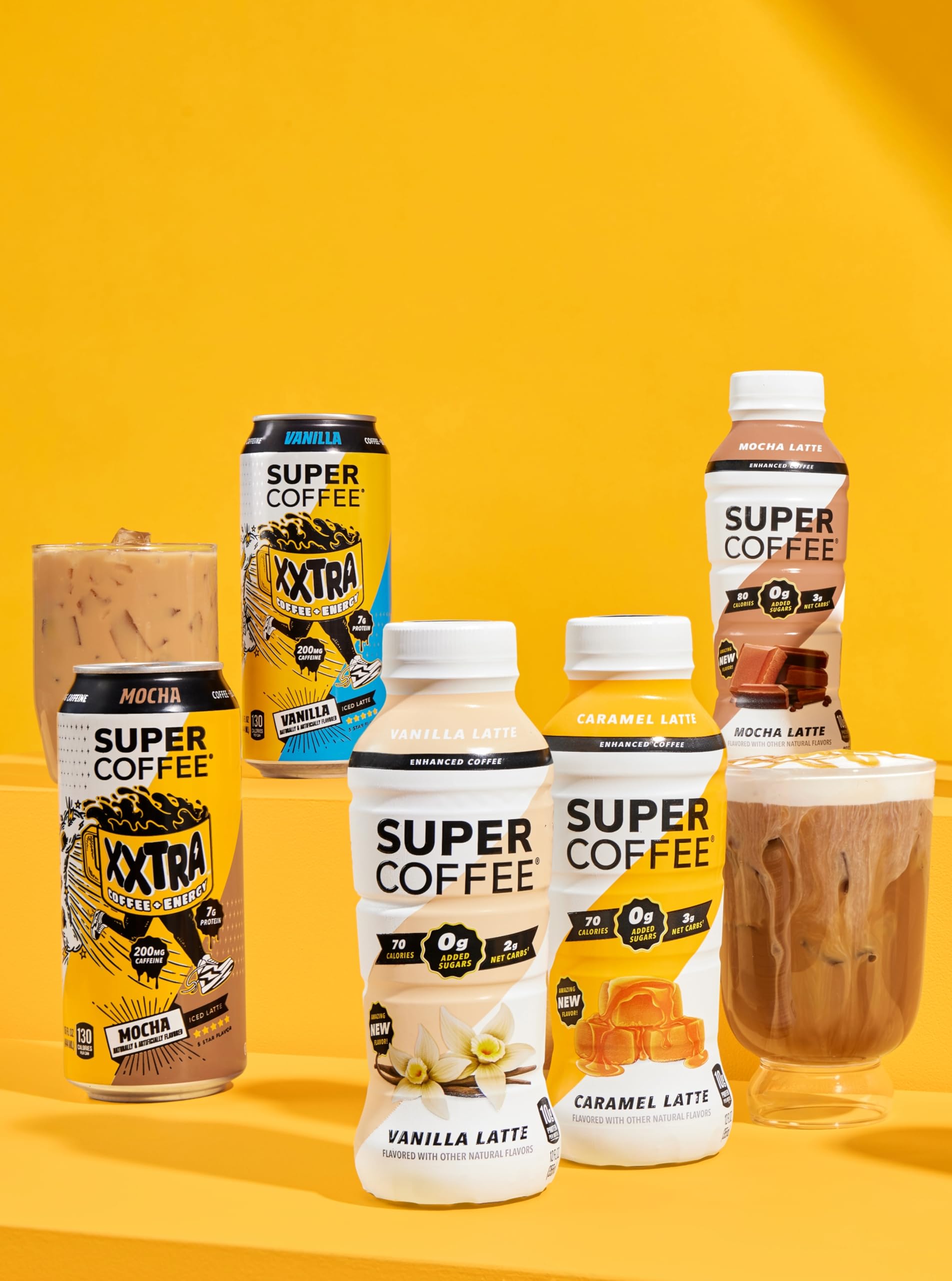 Super Coffee, Iced Keto Coffee (0g Added Sugar, 10g Protein, 80 Calories) [Mocha Latte] 12 Fl Oz, 12 Pack | Iced Coffee, Protein Coffee, Coffee Drinks, Smart Coffee - SoyFree GlutenFree