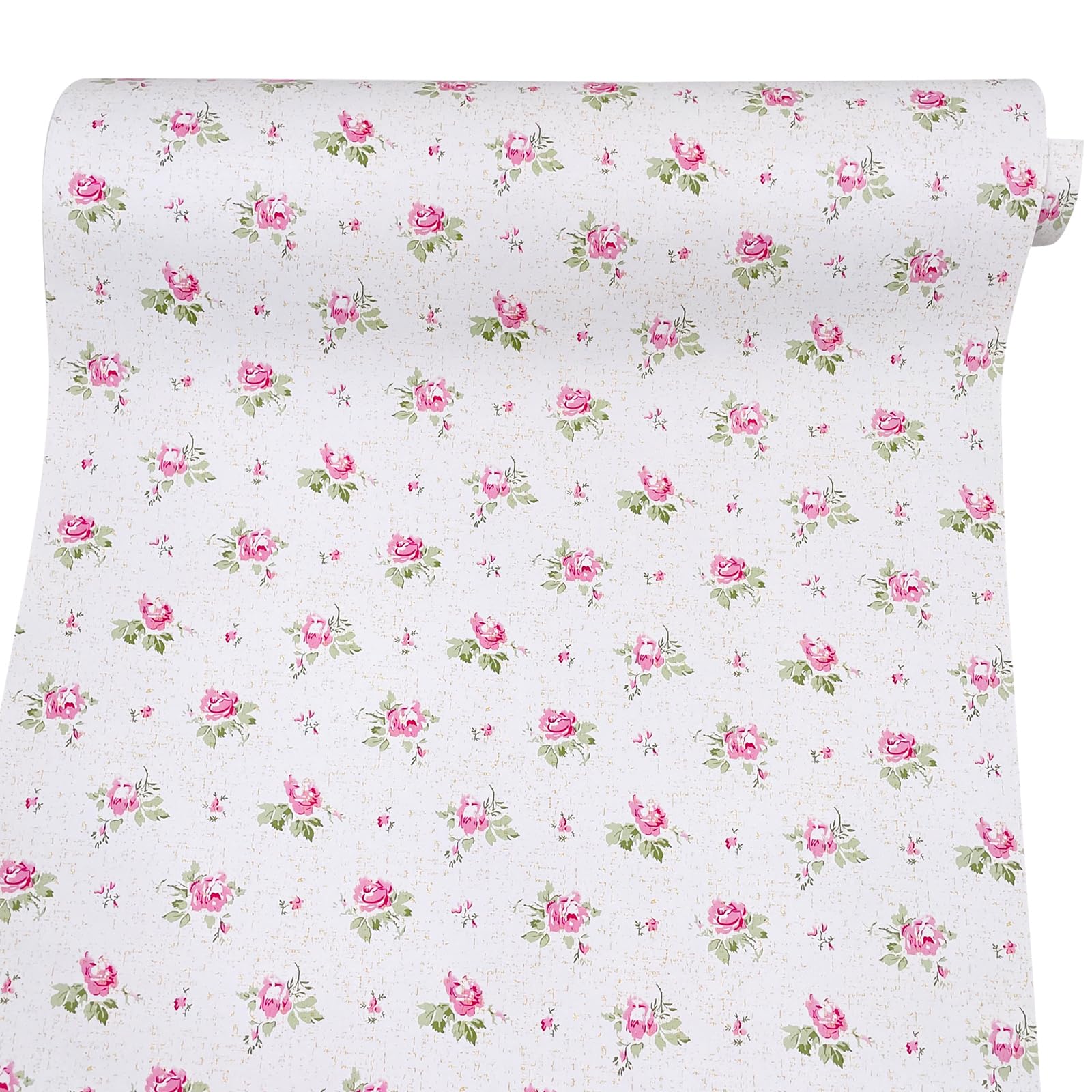 SimpleLife4U Pink Rose Furniture Protect Paper Removable Shelf Liner for Kitchen Cabinet Dresser Drawer Covering