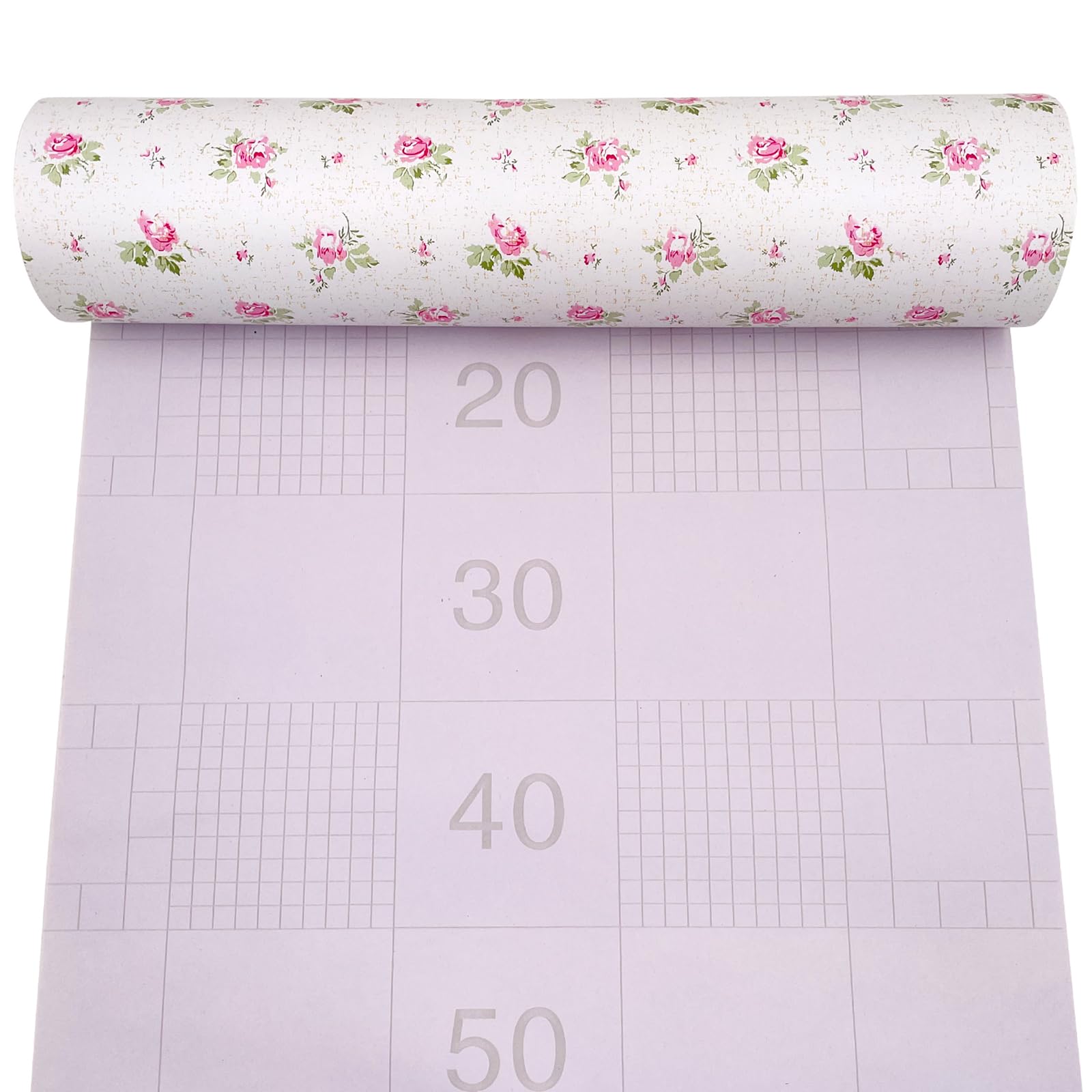 SimpleLife4U Pink Rose Furniture Protect Paper Removable Shelf Liner for Kitchen Cabinet Dresser Drawer Covering