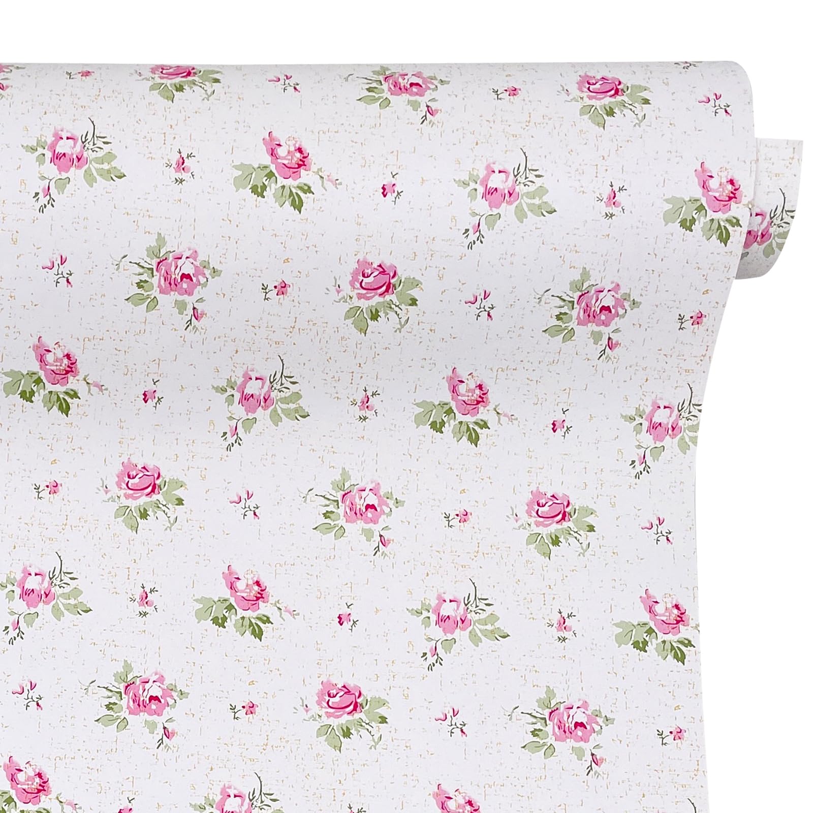 SimpleLife4U Pink Rose Furniture Protect Paper Removable Shelf Liner for Kitchen Cabinet Dresser Drawer Covering