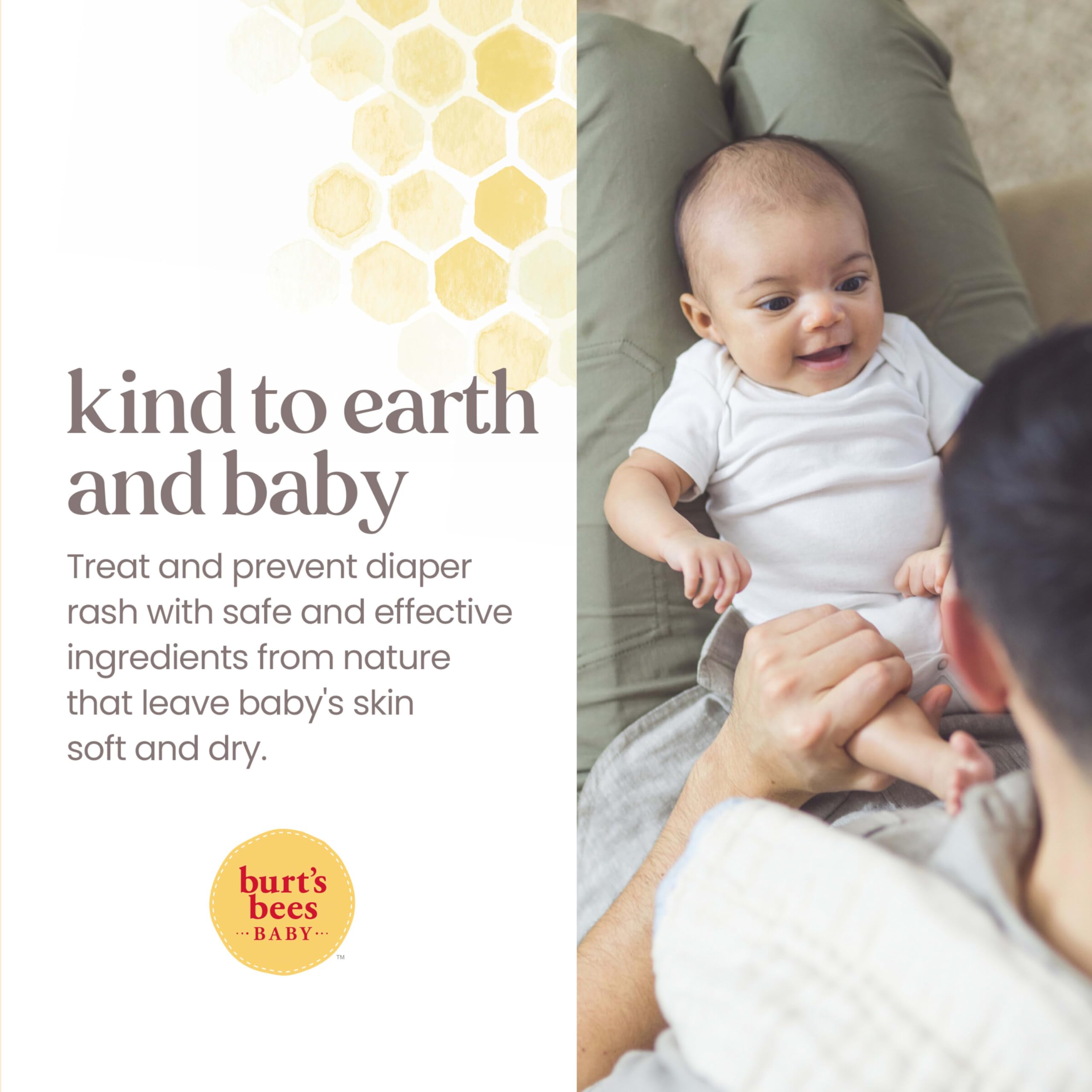 Diaper Rash Ointment, Burt's Bees 100% Natural Baby Skin Care, 3 Ounce (2 Pack)