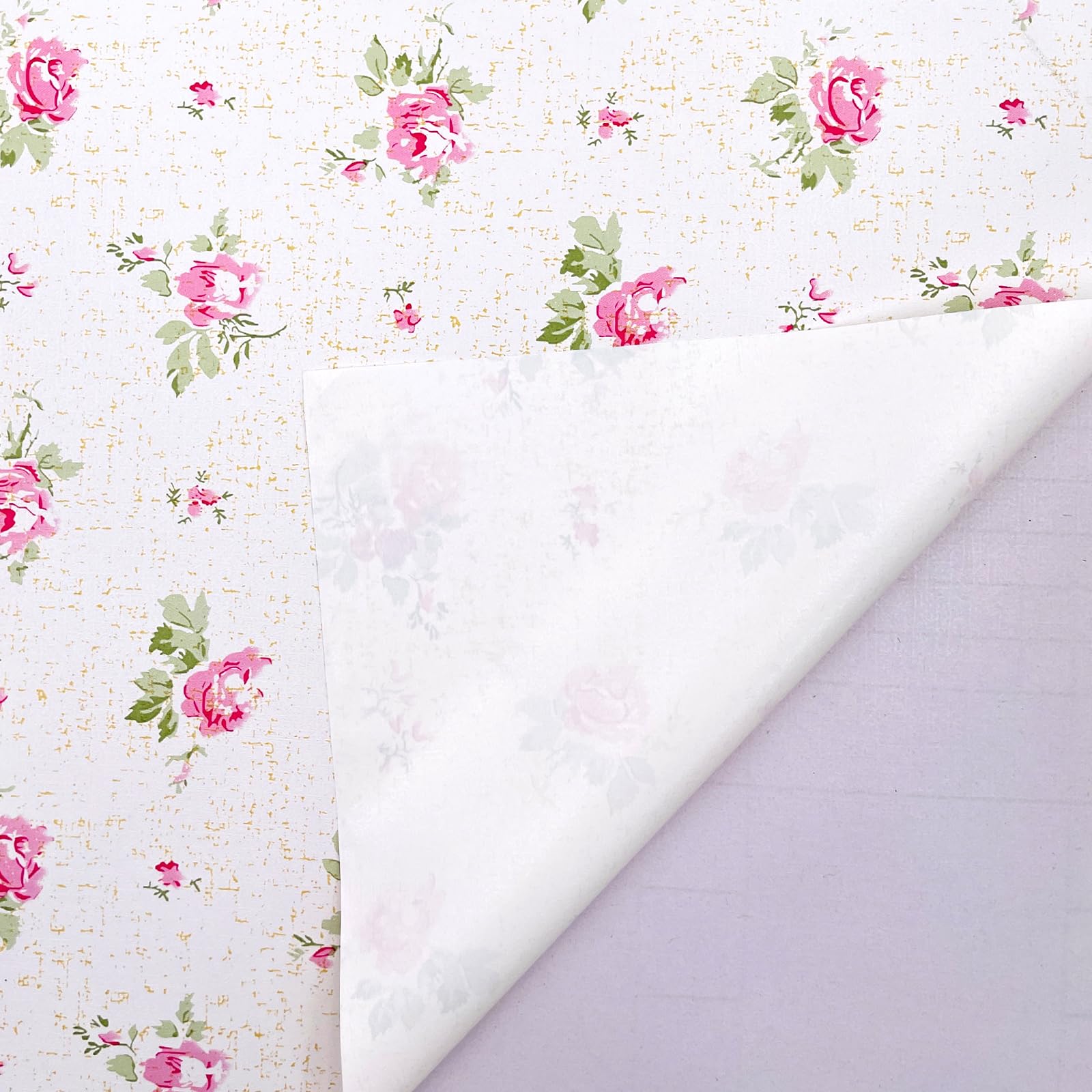 SimpleLife4U Pink Rose Furniture Protect Paper Removable Shelf Liner for Kitchen Cabinet Dresser Drawer Covering