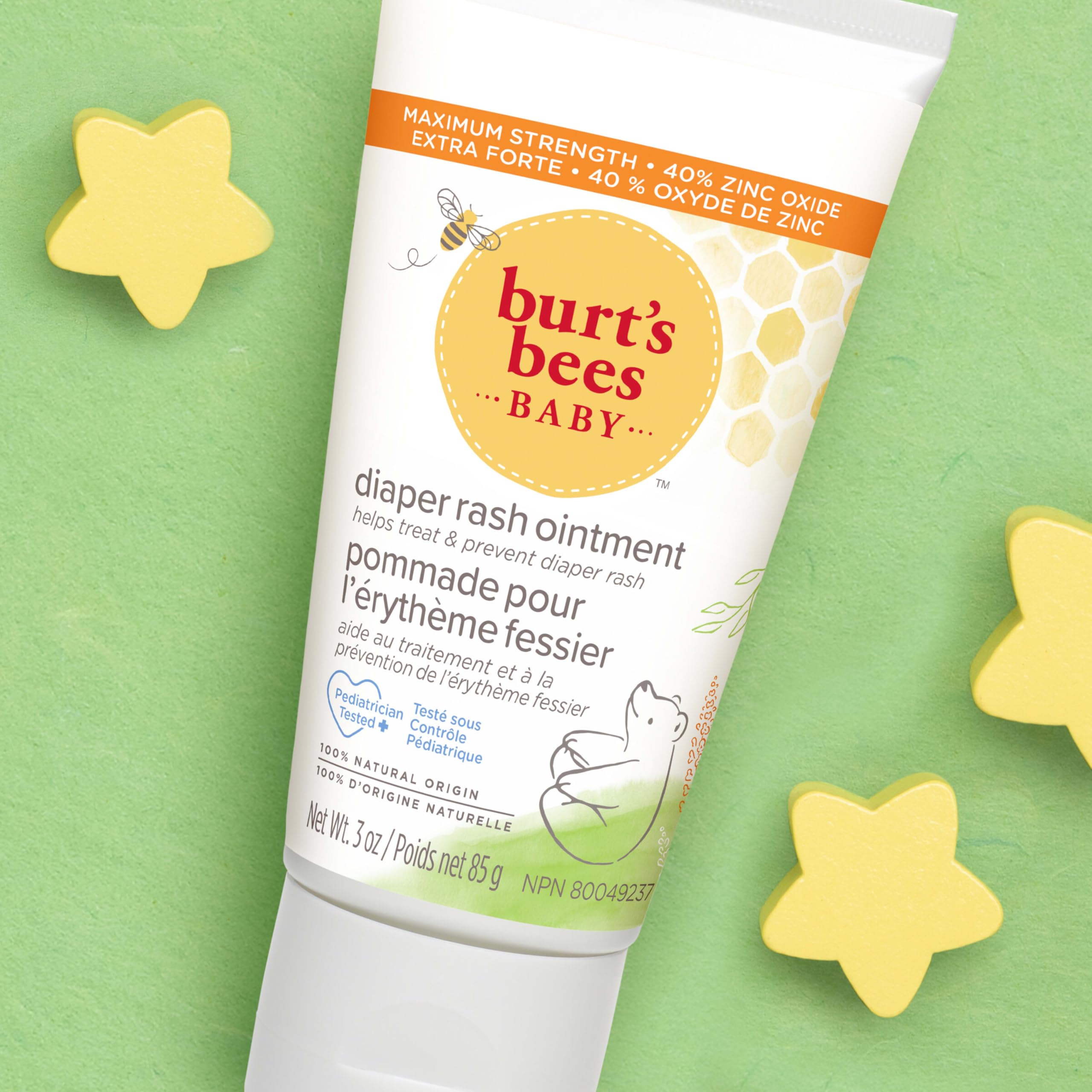 Diaper Rash Ointment, Burt's Bees 100% Natural Baby Skin Care, 3 Ounce (2 Pack)