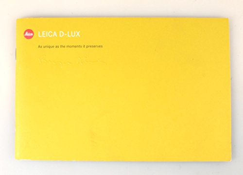 LEICA D-LUX DIGITAL CAMERA INFO BOOKLET