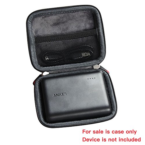 Hermitshell Hard EVA Travel Case Fits Anker PowerCore 13000 Portable Charger - Compact 13000mAh 2-Port Ultra Portable Phone Charger Power Bank (Black)