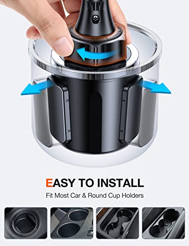 TORRAS [Truck Friendly 15in Car Cup Holder Phone Mount [Easily Install & Adjustable] Long Gooseneck Cupholder Cell Phone Mount for Car Truck Fit with iPhone 13 12 Pro Max Samsung Galaxy S22 S21 & All