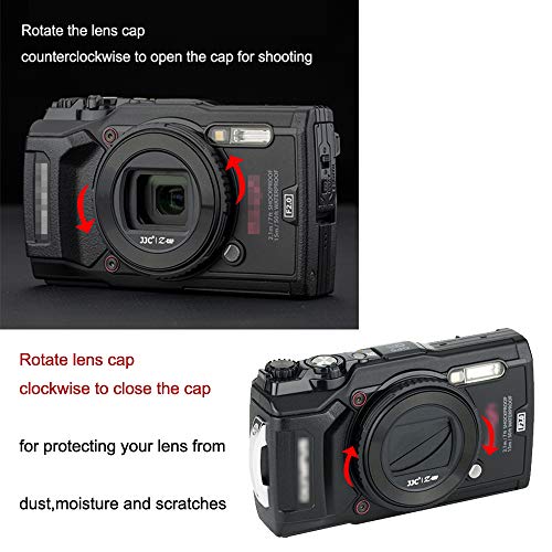 Lens Protector Cover for Olympus TG-6 TG-5 TG-4 TG-3 TG-2 and TG-1 Camera, Rotating Lens Cap, Replaces Olympus LB-T01 Lens Barrier