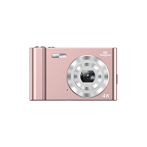 Digital Camera 4K Ultra HD Mini Camera, Rechargeable Students Compact Camera 16X Digital Zoom, Kids Digital Camera, 1080P Vlogging Camera, Compact Point and Shoot Camera for Adult Beginners
