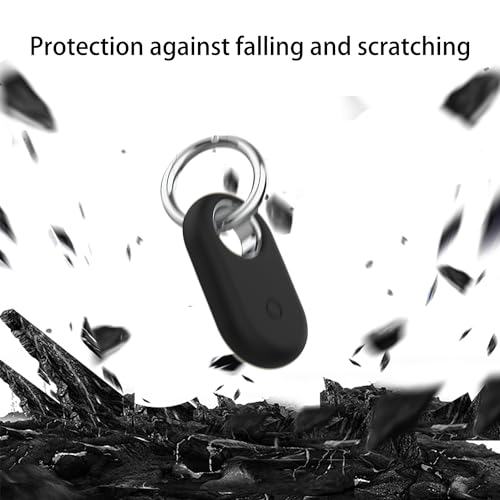 2023 New 2-Piece Silicone Full-Body Shockproof case is Specially Designed for Galaxy SmartTag2 case Keychain Smart Tag 2 case, which is Suitable for Keys, Wallets, suitcases, Backpacks (Black(2))