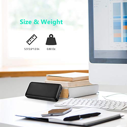 Miady 2-Pack 20000mAh Portable Charger Power Bank, Dual USB Output and USB-C Input, Fast Charging Battery Pack Charger for iPhone X, Galaxy S9, Pixel 3 and etc