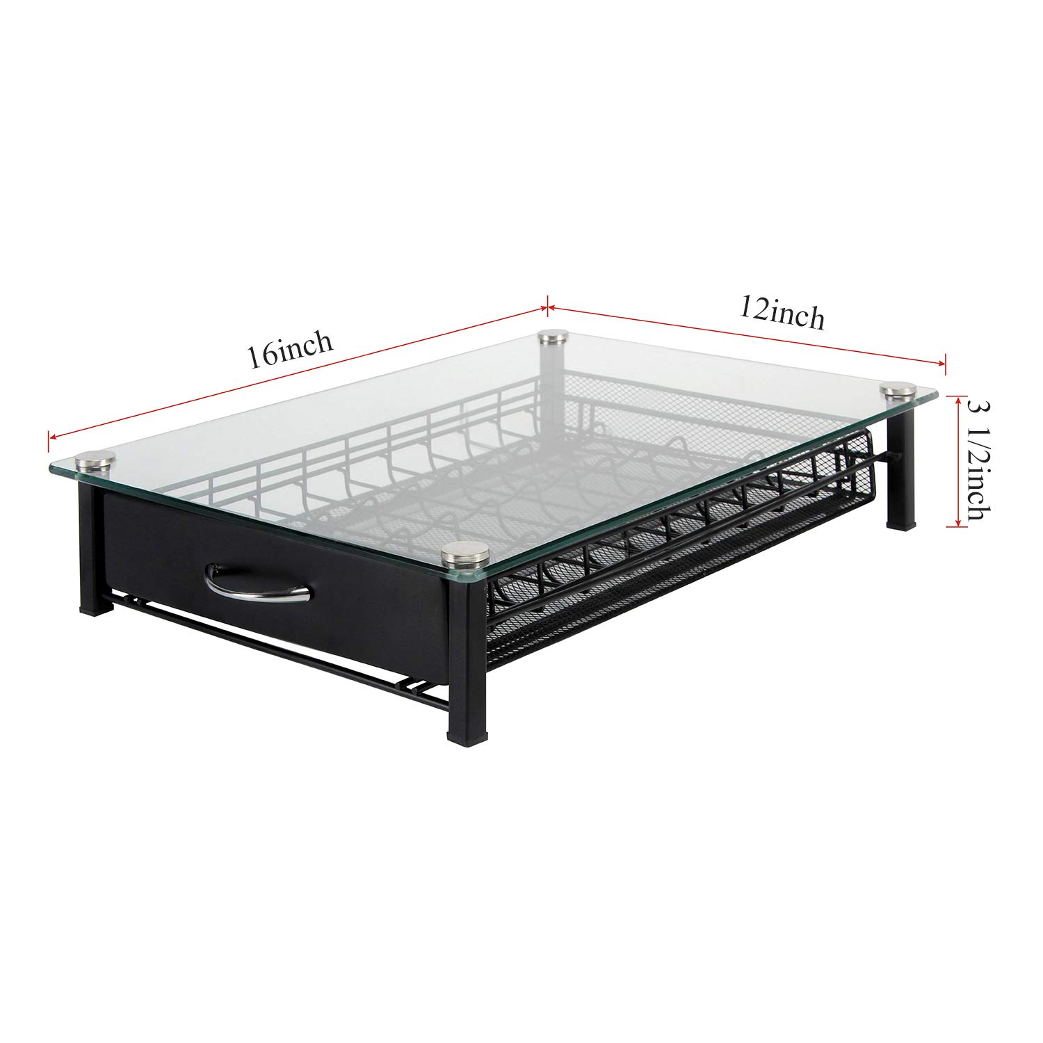 Flagship for Nespresso Pod Holder Drawer Coffee Pod Organizer Storage for Nespresso Capsules Holder Glass Storage Tray Vertuo 40 Pods