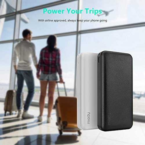 Miady 2-Pack 20000mAh Portable Charger Power Bank, Dual USB Output and USB-C Input, Fast Charging Battery Pack Charger for iPhone X, Galaxy S9, Pixel 3 and etc